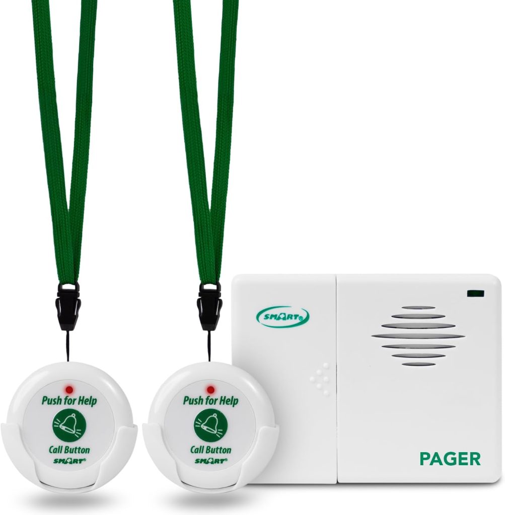 Two Call Buttons and Pager Kit for the Elderly